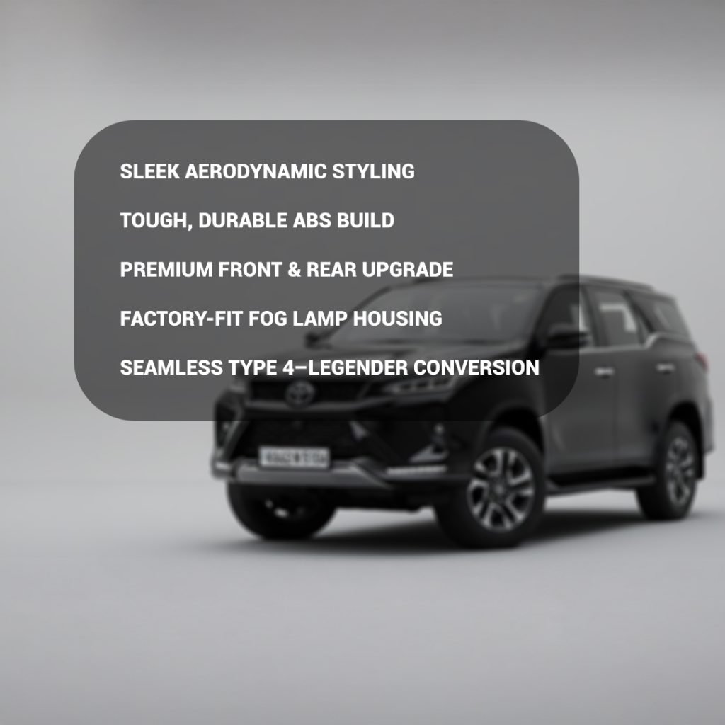 Toyota Fortuner Type 4 To Legender Body Kit - ROAVION - Powered by ...