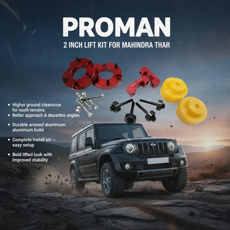 Proman 2 Inch Lift Kit (Front & Rare) For Mahindra Thar - ROAVION ...