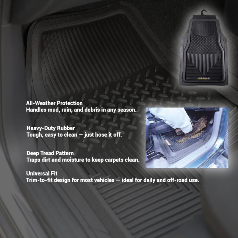 Bushranger Mud Tamer Front Floor Mats (Pair) - ROAVION - Powered by ...