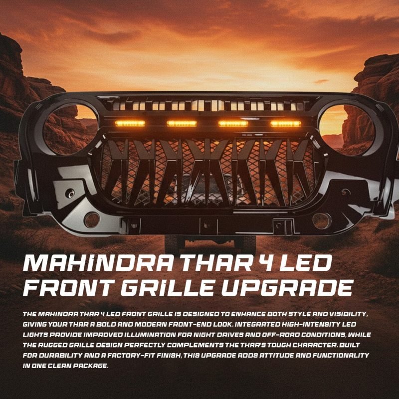 Mahindra Thar 4 LED Front Grill - ROAVION - Powered by AutoBacs India