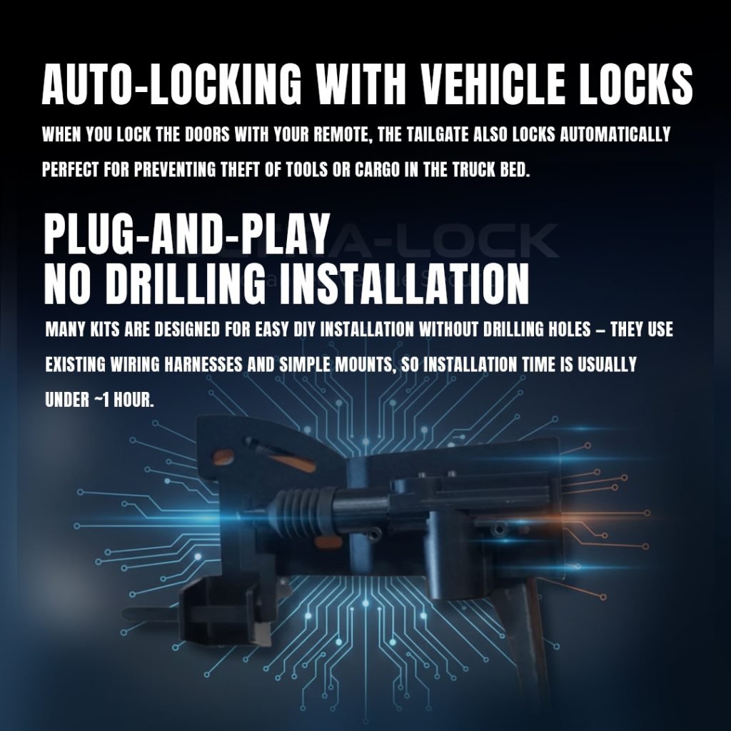 Tailgate Lock Kit for Toyota Hilux - ROAVION - Powered by AutoBacs India