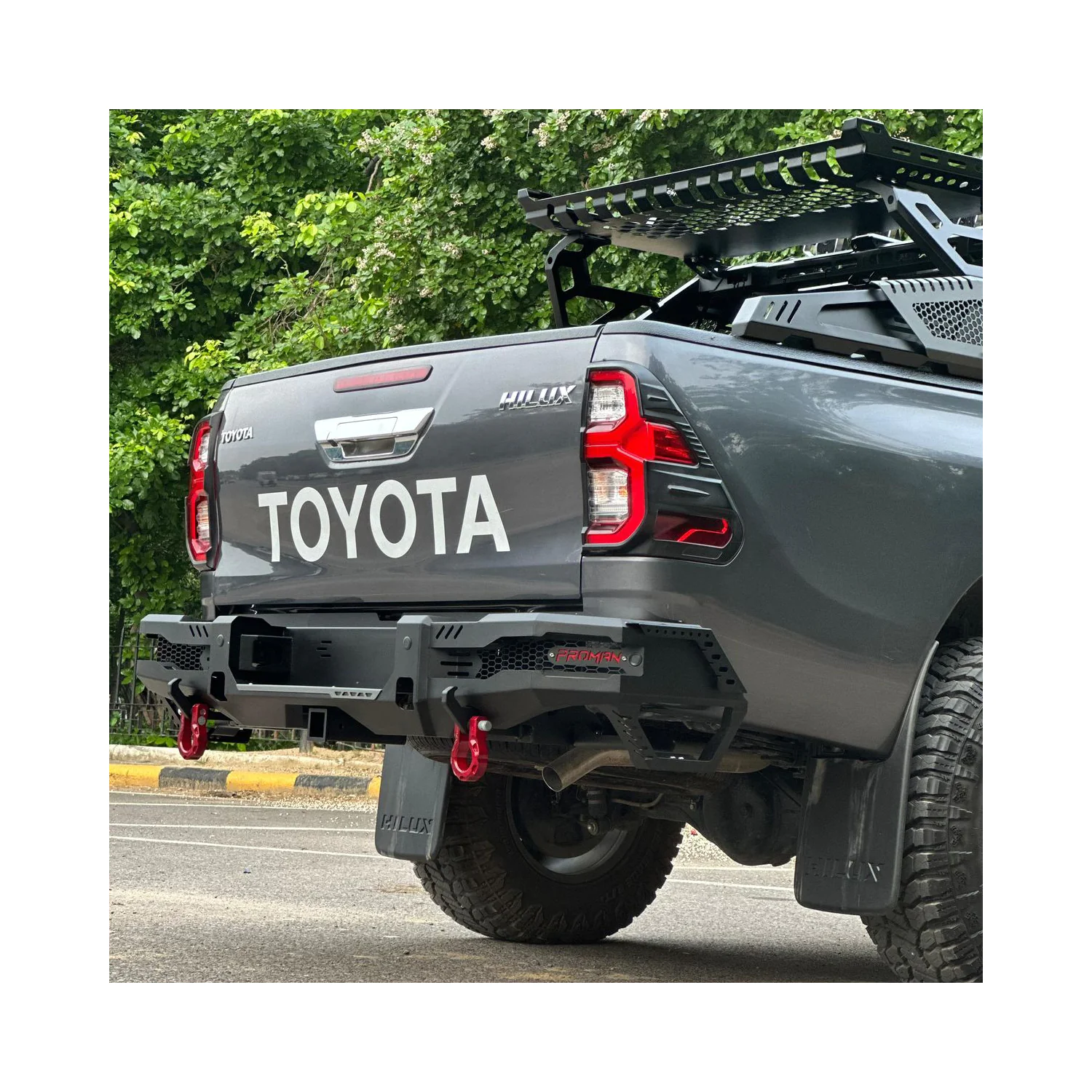 ProMan Hilux Thunder Series Rear Metal Bumper AutoBacs India
