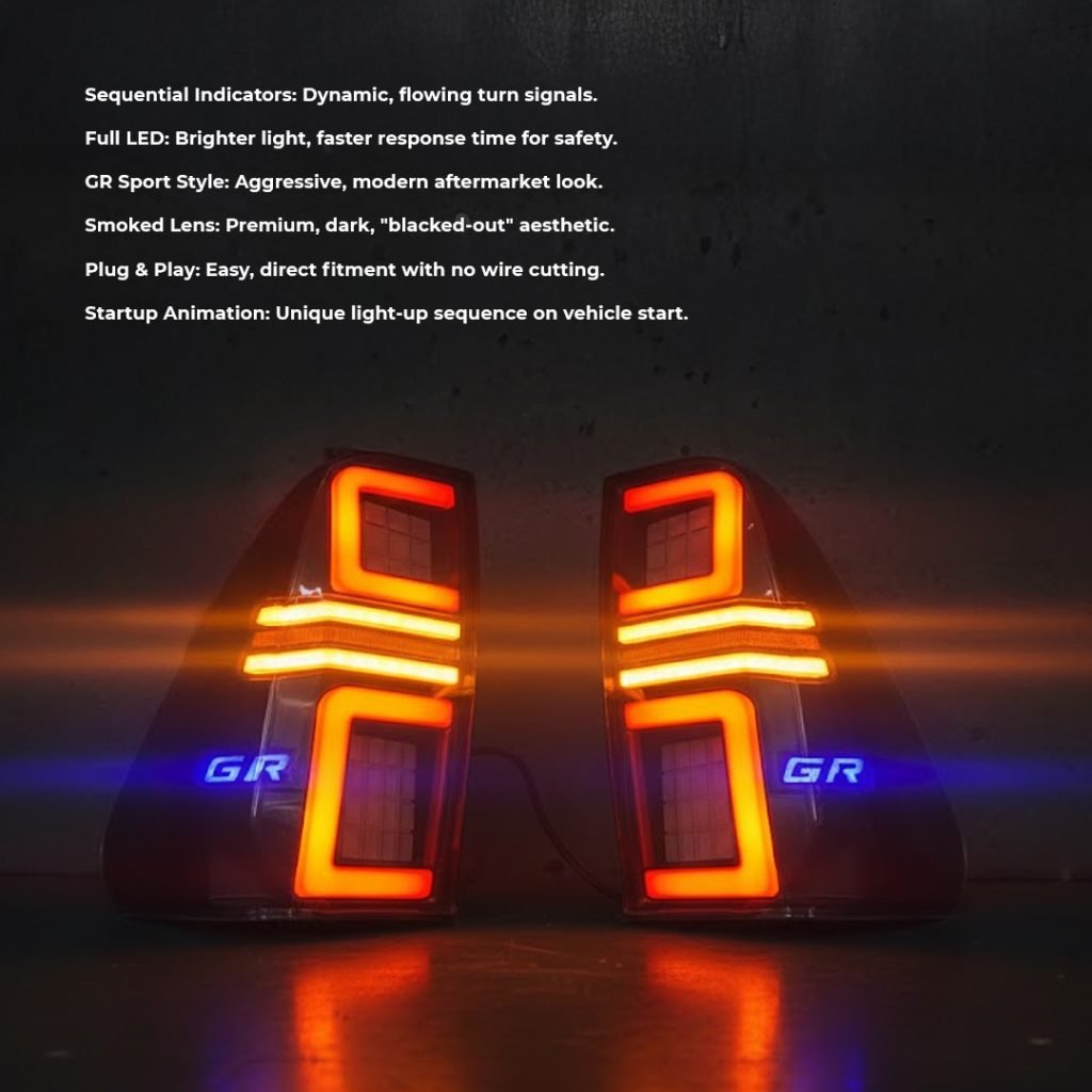 Toyota Hilux Smoked LED Tail Light - ROAVION - Powered by AutoBacs India